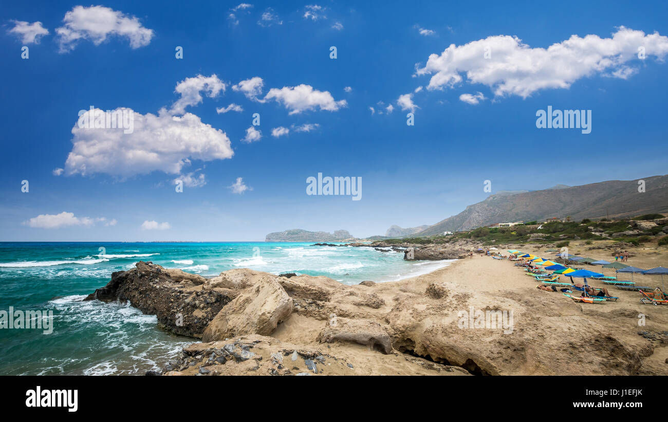 Falasarna beach, Crete island, Greece. Falassarna is one of the best ...