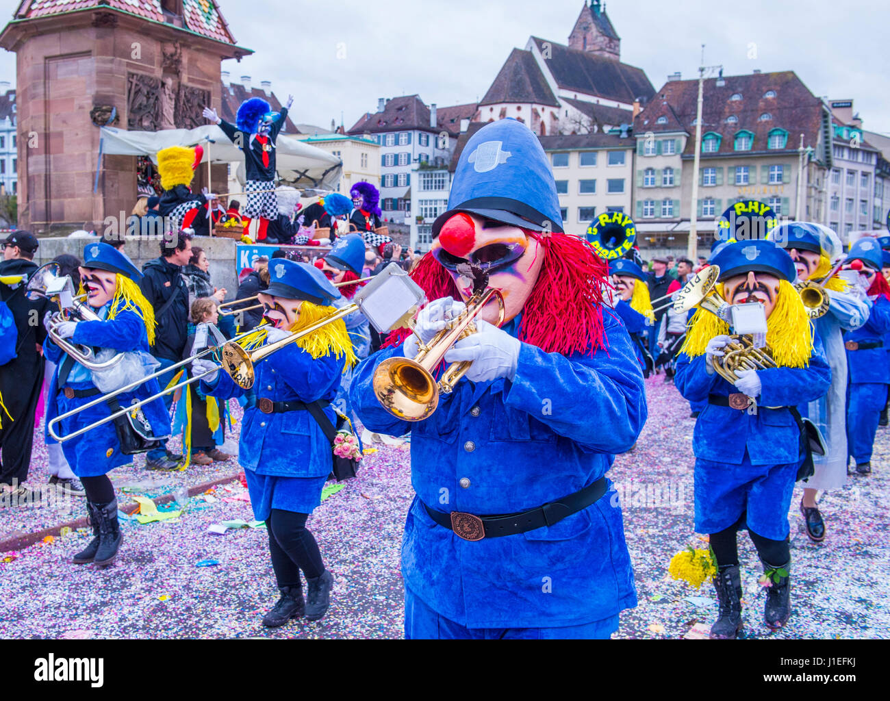Participants in the Basel Carnival in Basel , Switzerland Stock Photo ...