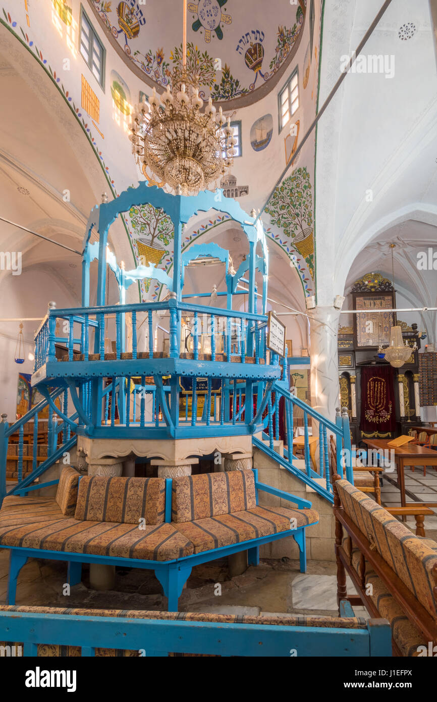 SAFED, ISRAEL - SEPTEMBER 14, 2016: The Abuhav Synagogue, in the Jewish ...