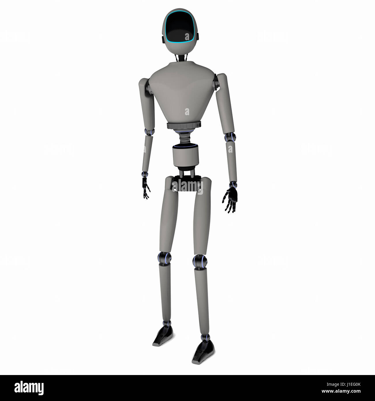 A robot in front of an isolated background Stock Photo - Alamy