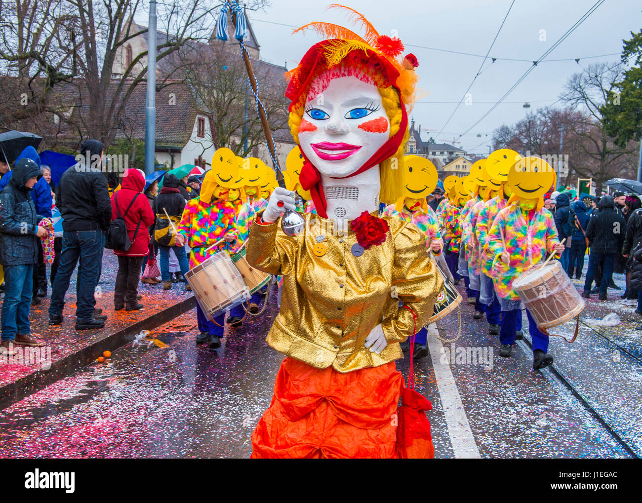 Participants in the Basel Carnival in Basel , Switzerland Stock Photo ...