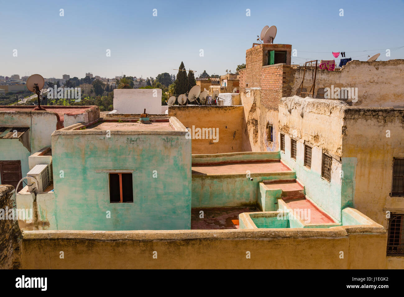 Typical moroccan roof terrace in hi-res stock photography and images ...