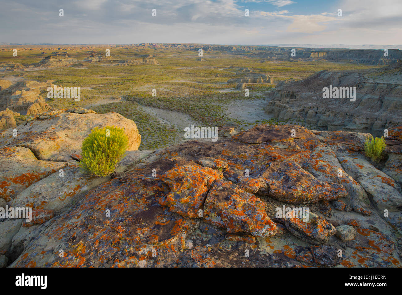 Sunset at the Adobe Town Rim, Adobe Town Study Area, Sweetwater County ...
