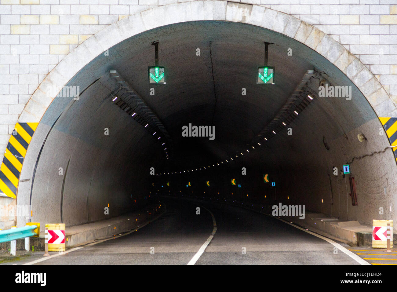 Guizhou, China. Modern Highway in Guizhou Province, Approaching Tunnel ...