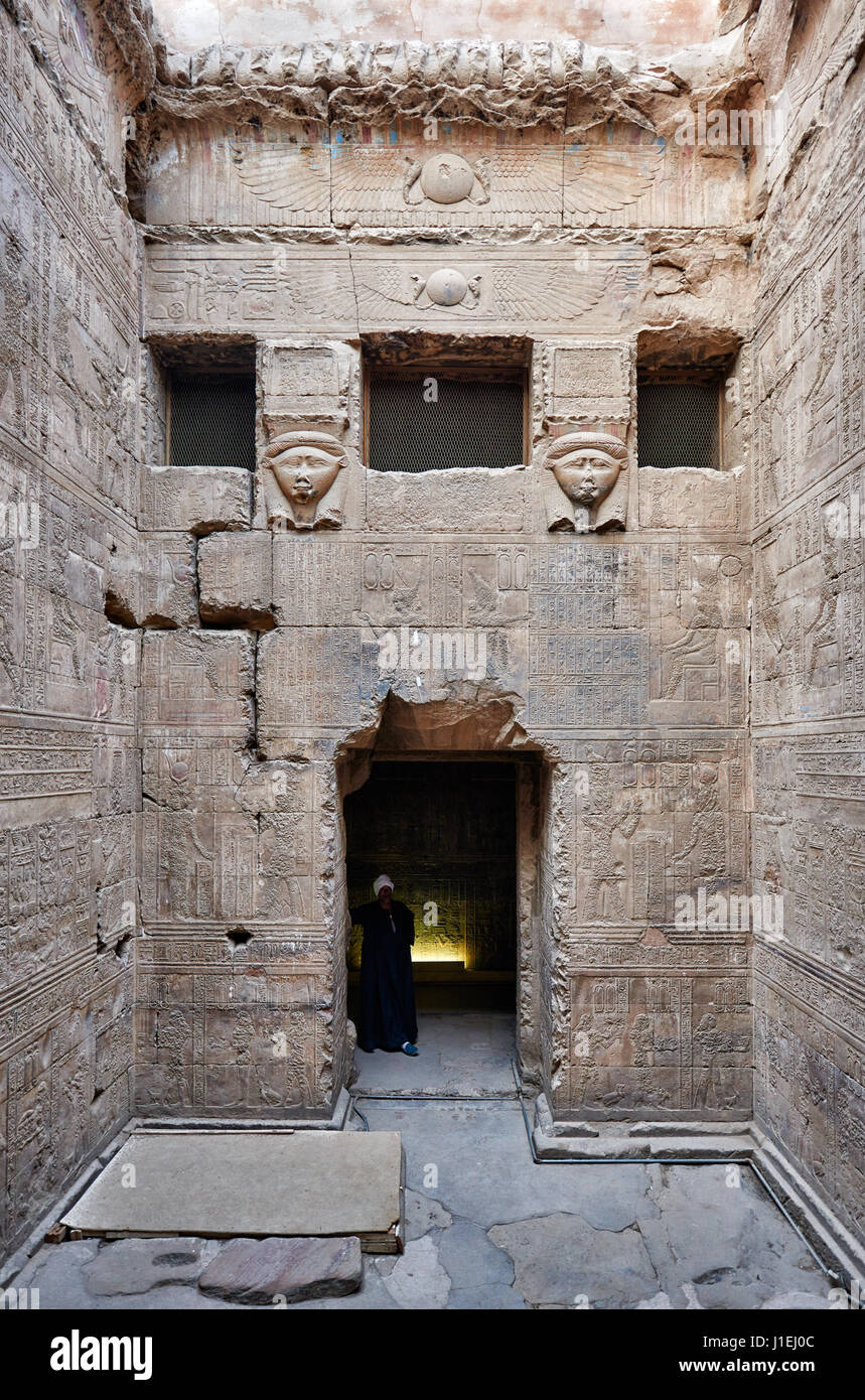 Wabet (purification chapel) inside Hathor temple in ptolemaic Dendera ...