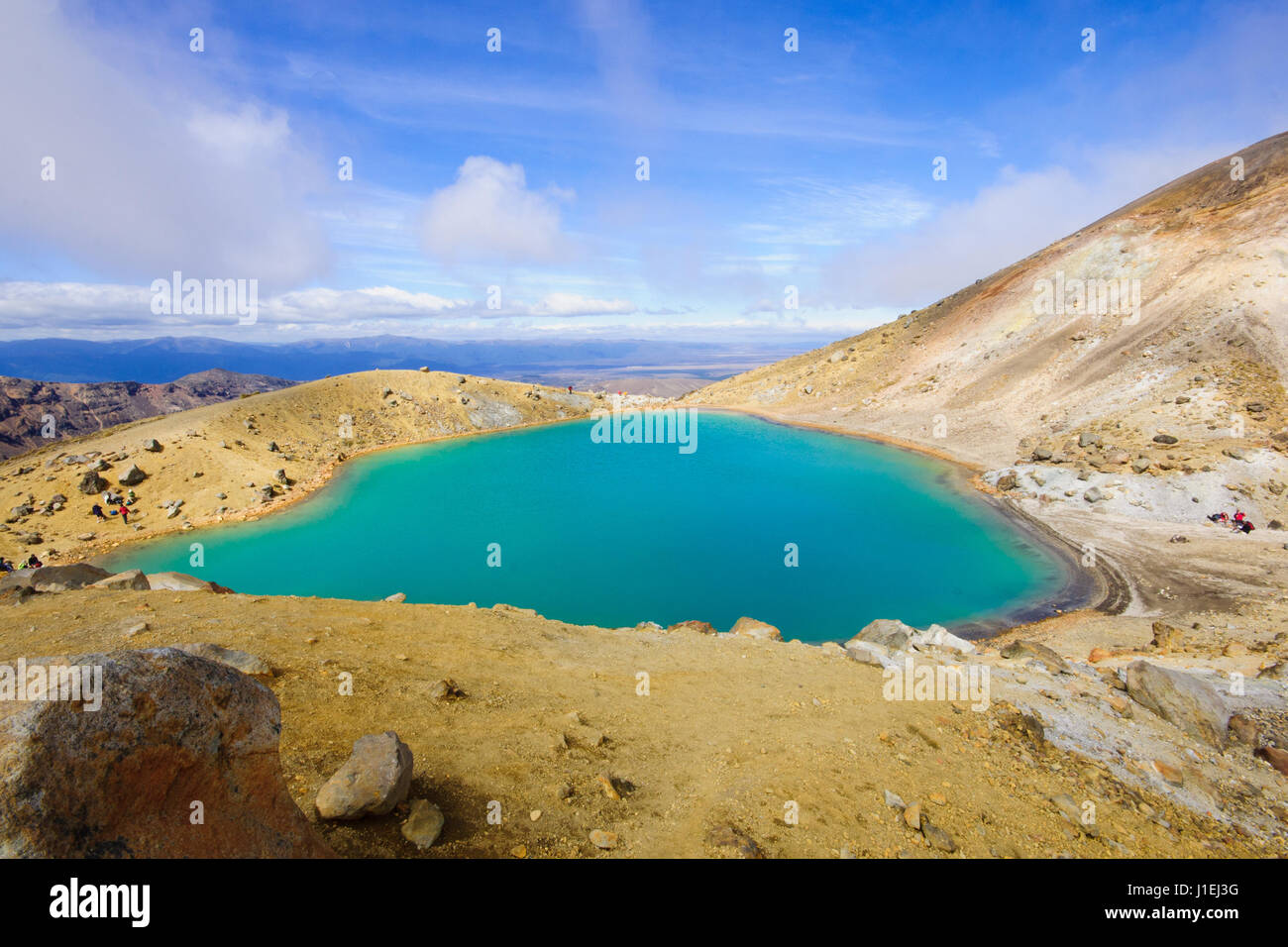 Pools in Tongariro National Park, North Island, New Zealand Stock Photo ...
