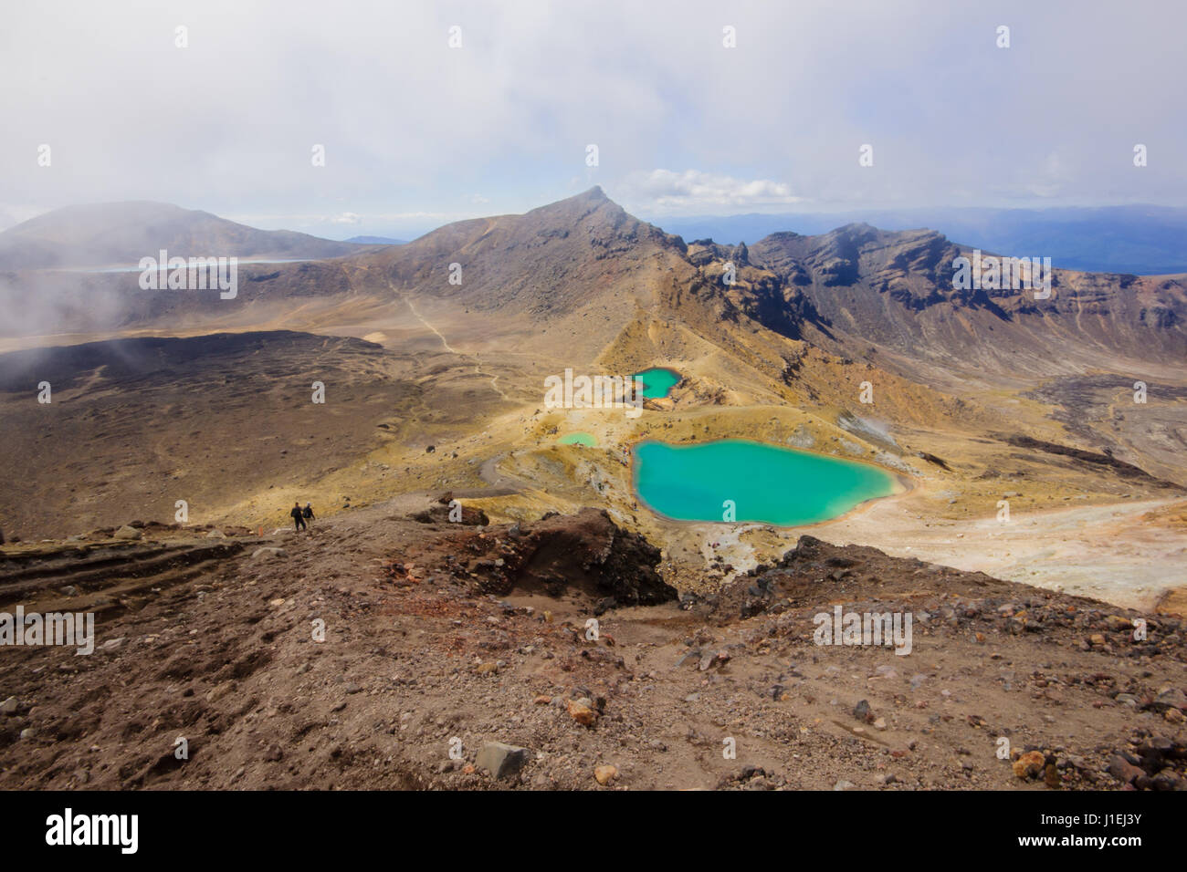 Pools in Tongariro National Park, North Island, New Zealand Stock Photo ...
