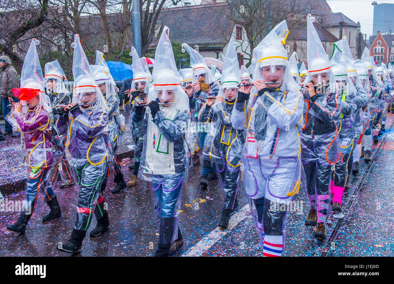 Participants in the Basel Carnival in Basel , Switzerland Stock Photo ...
