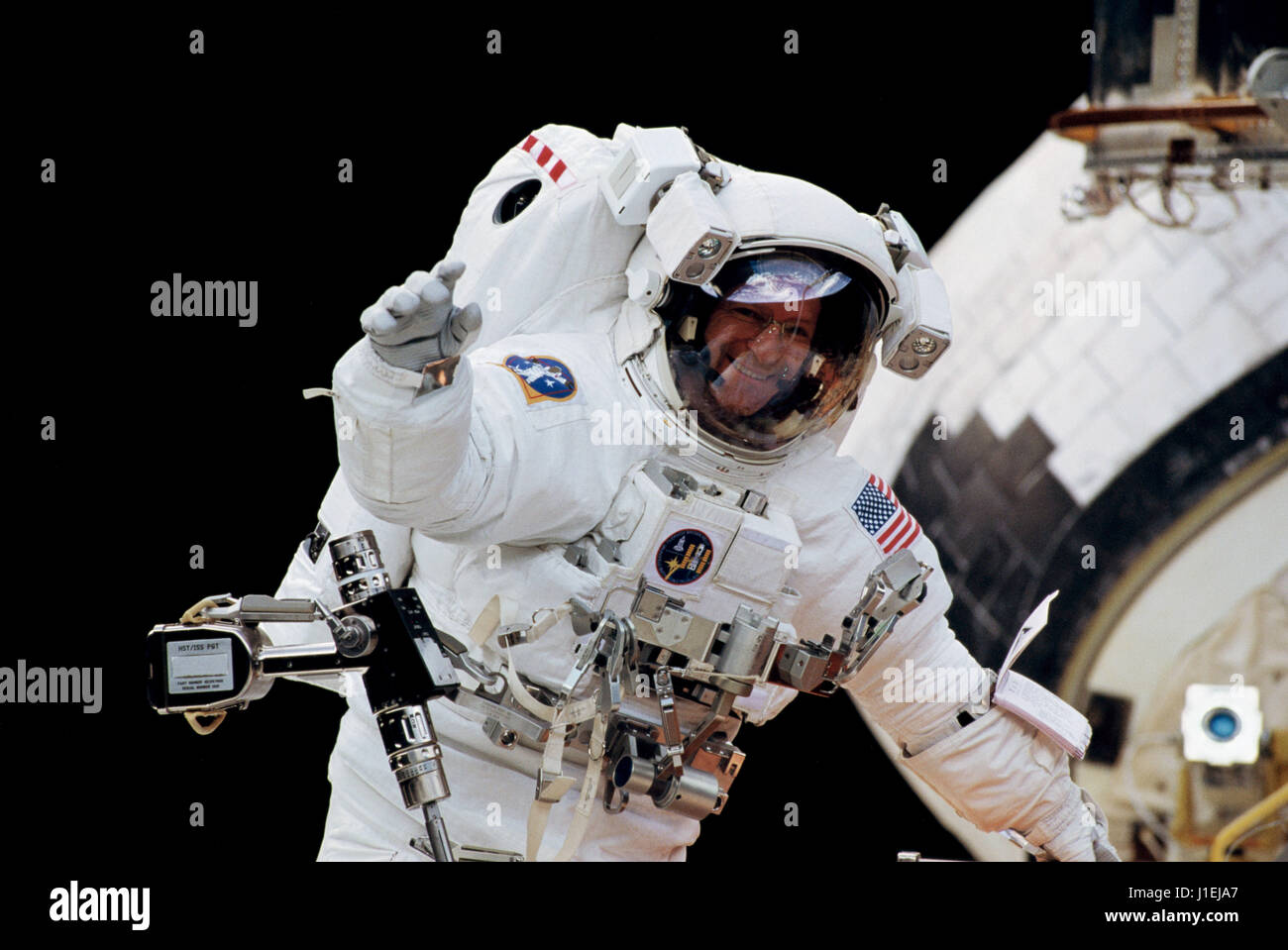 Repairing Shuttle Astronaut