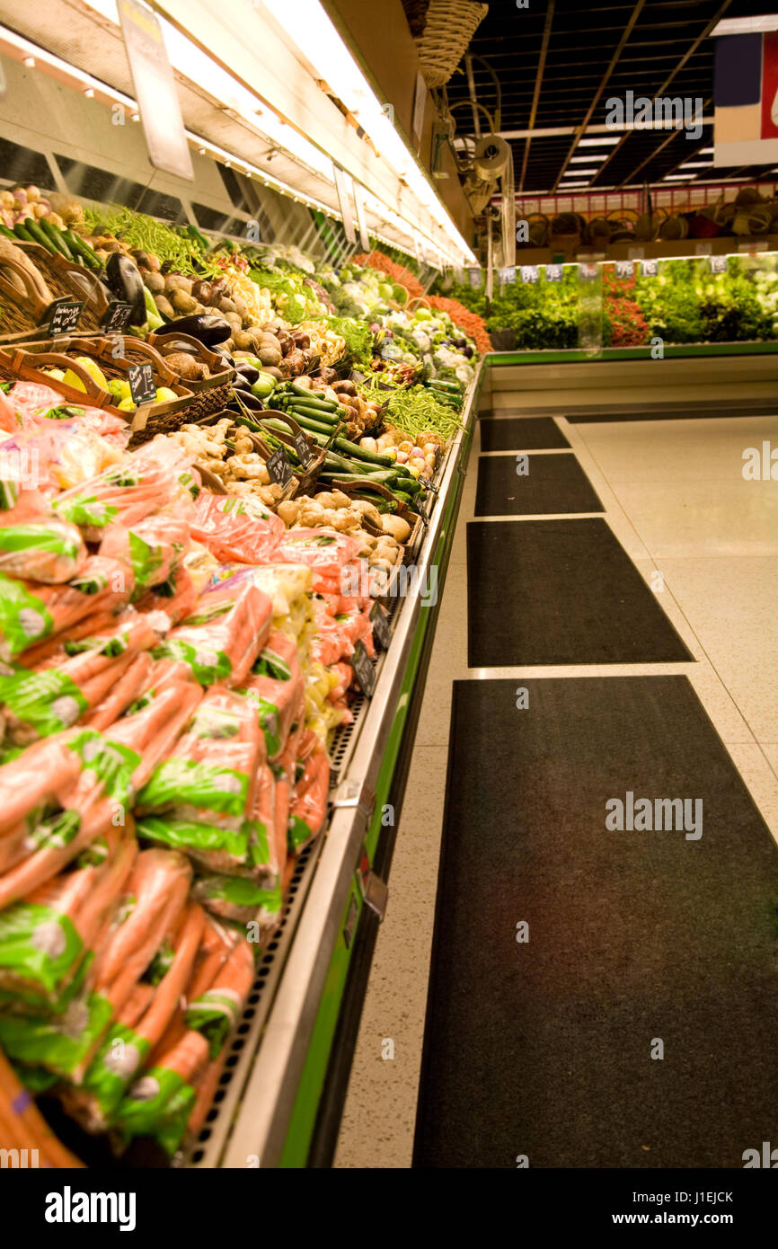A shot of a produce section in a grocery store or supermarket Stock ...