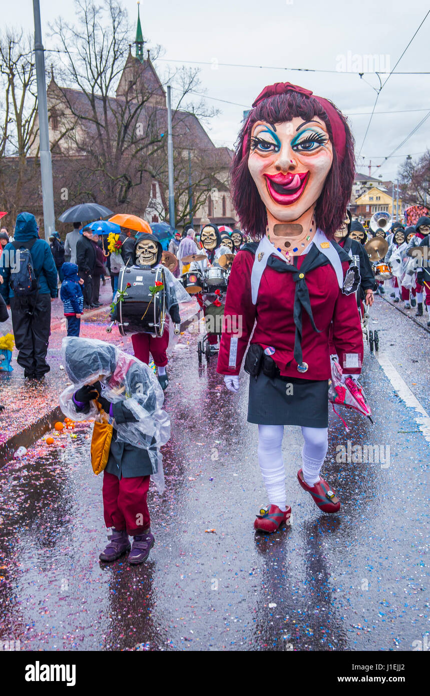 Participants in the Basel Carnival in Basel , Switzerland Stock Photo ...
