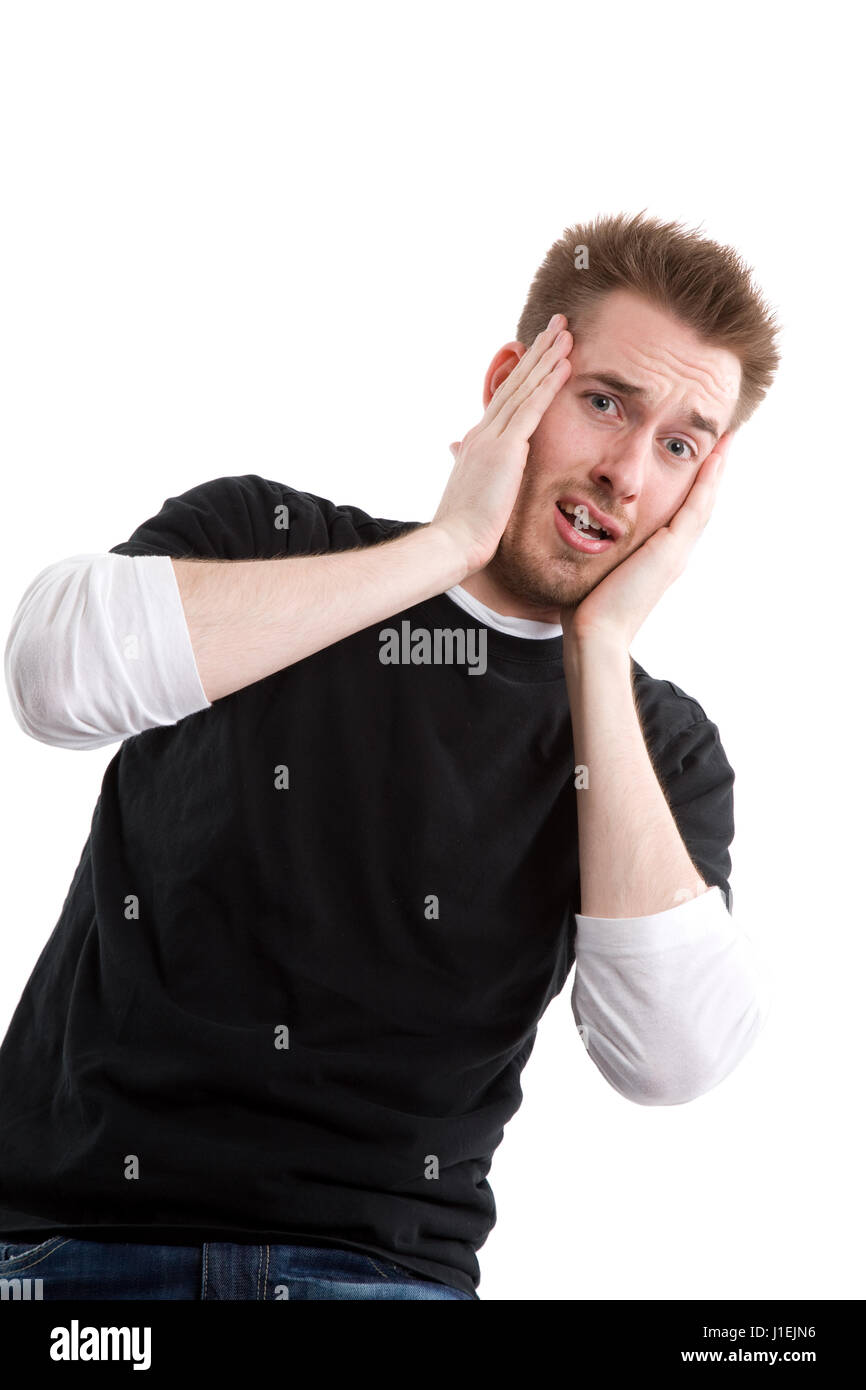Funny young man acting surprised hi-res stock photography and images ...