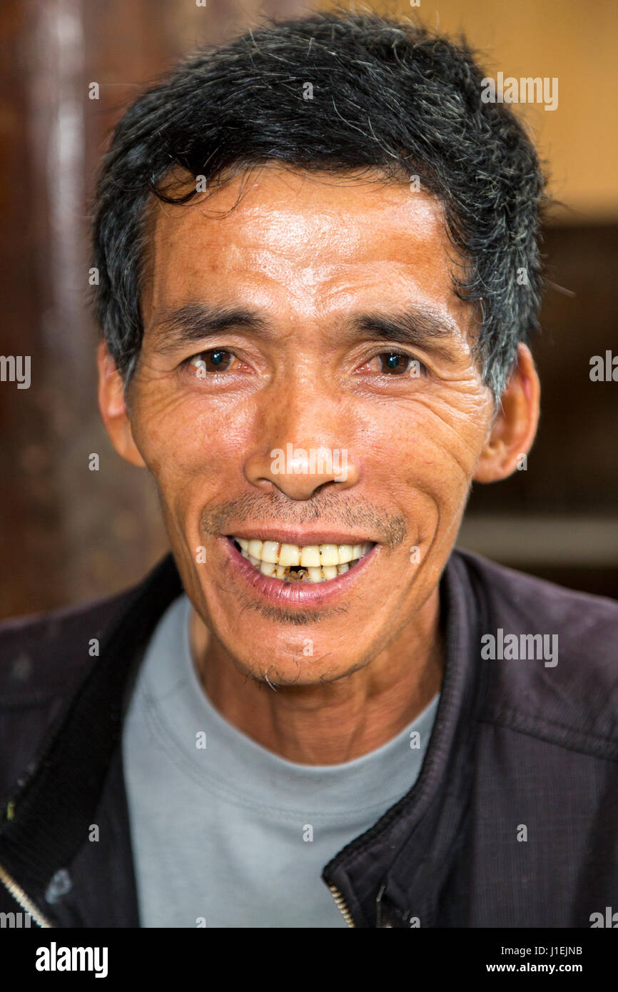 Huanggang, Guizhou, China. Middle-aged Dong Man Stock Photo - Alamy