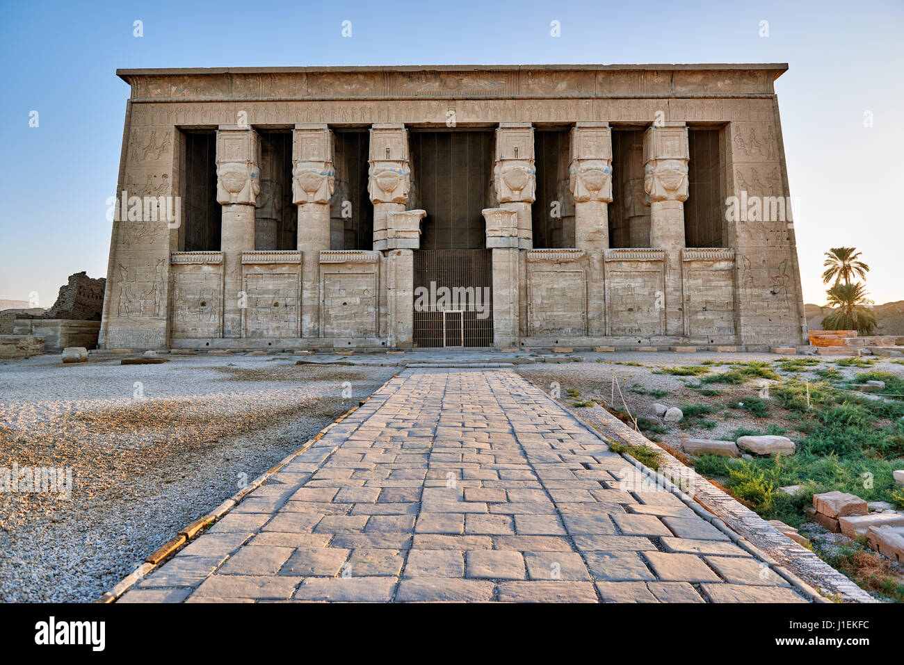 temple of Hathor in ptolemaic Dendera Temple complex, Qena, Egypt ...
