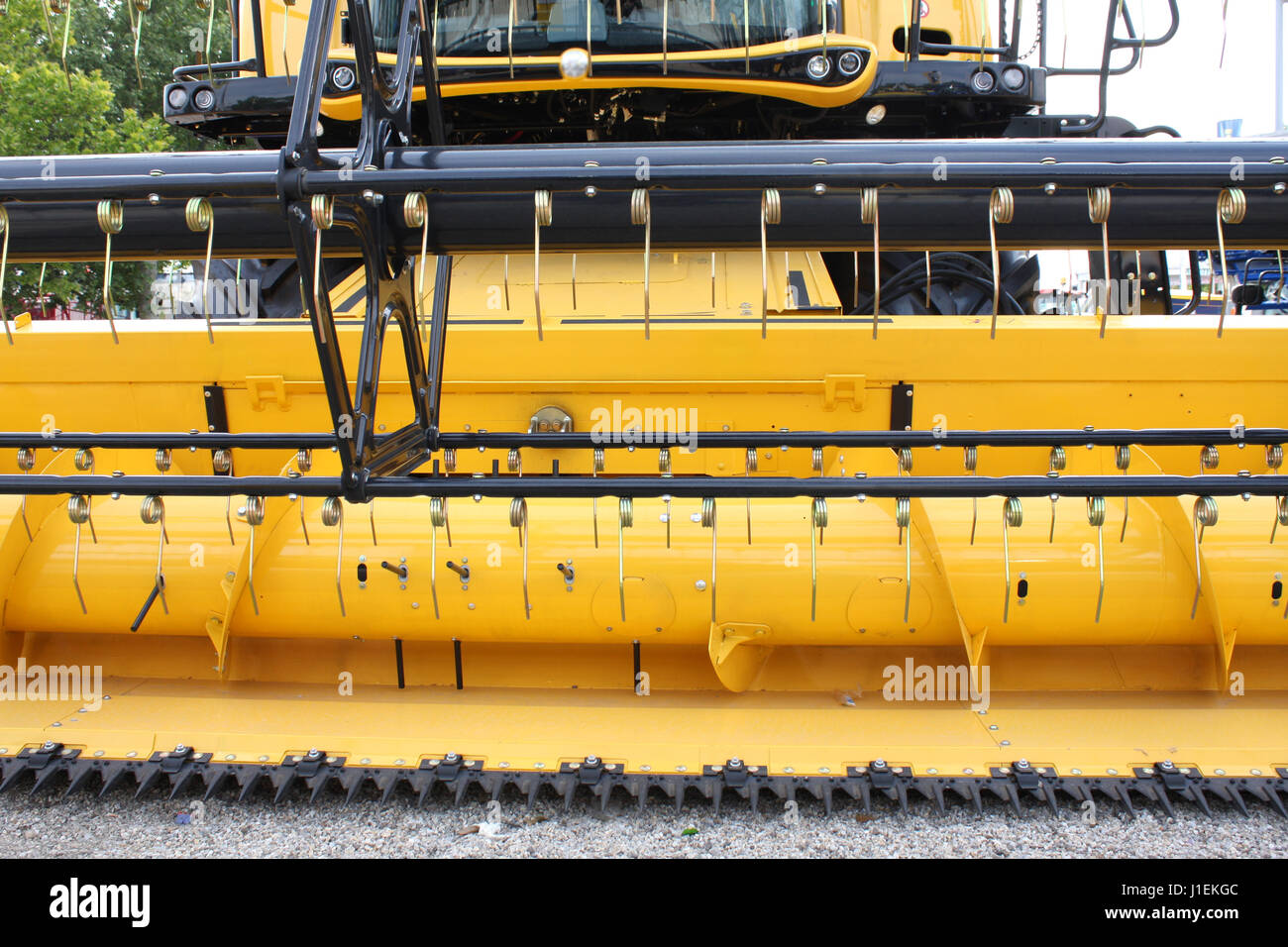 Harvesting Combine from front side Stock Photo - Alamy