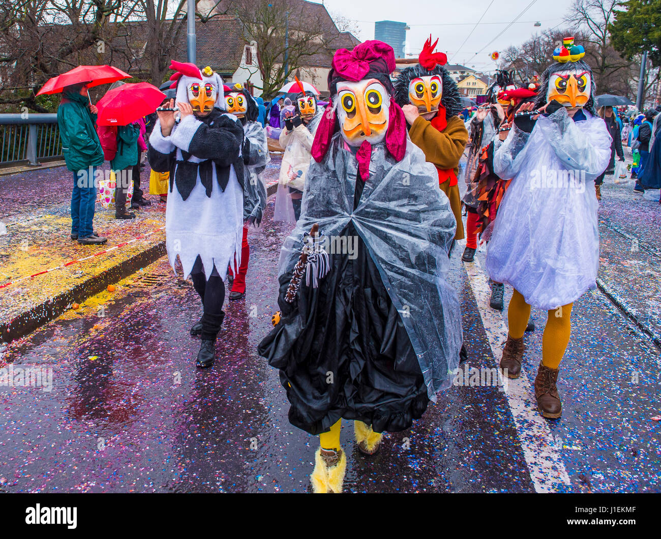 Participants in the Basel Carnival in Basel , Switzerland Stock Photo ...
