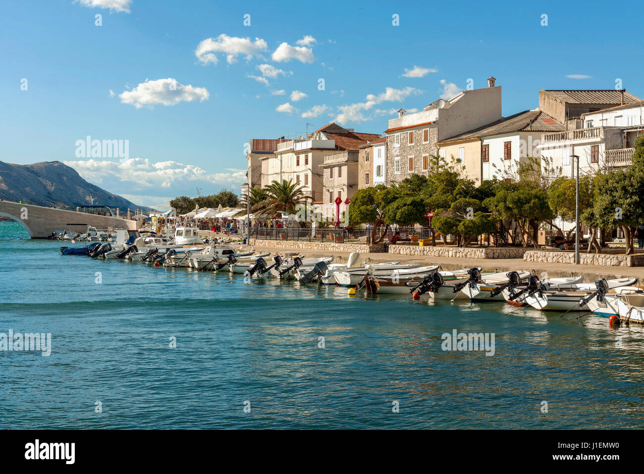 Fishing boats in Pag town, Pag island, Croatia Stock Photo - Alamy