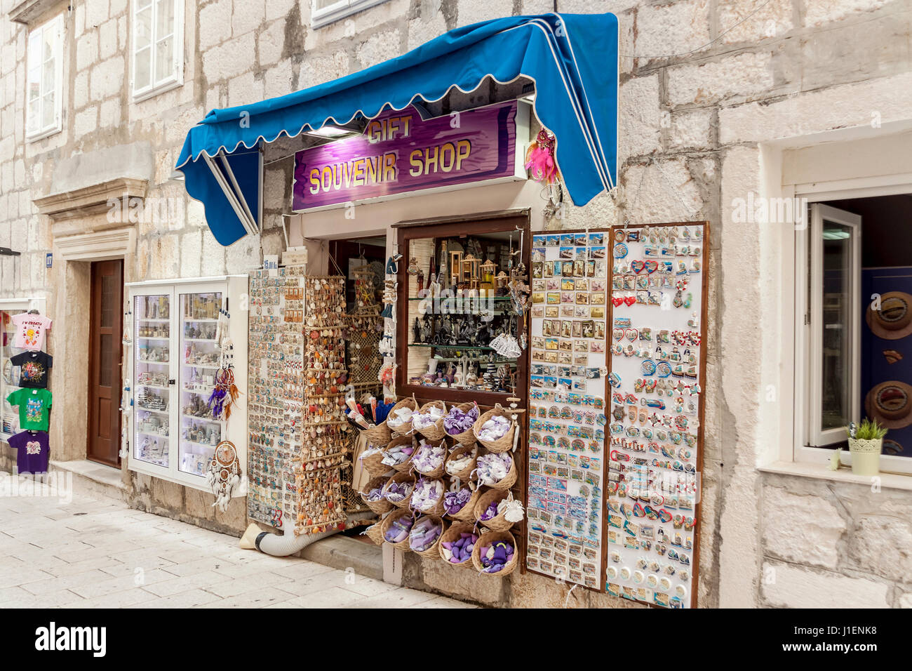 Souvenir shop in Pag town, Pag island, Croatia Stock Photo - Alamy
