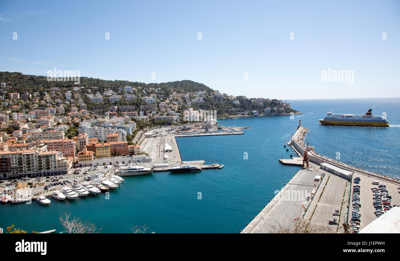 The Commercial Harbour Nice France Stock Photo - Alamy