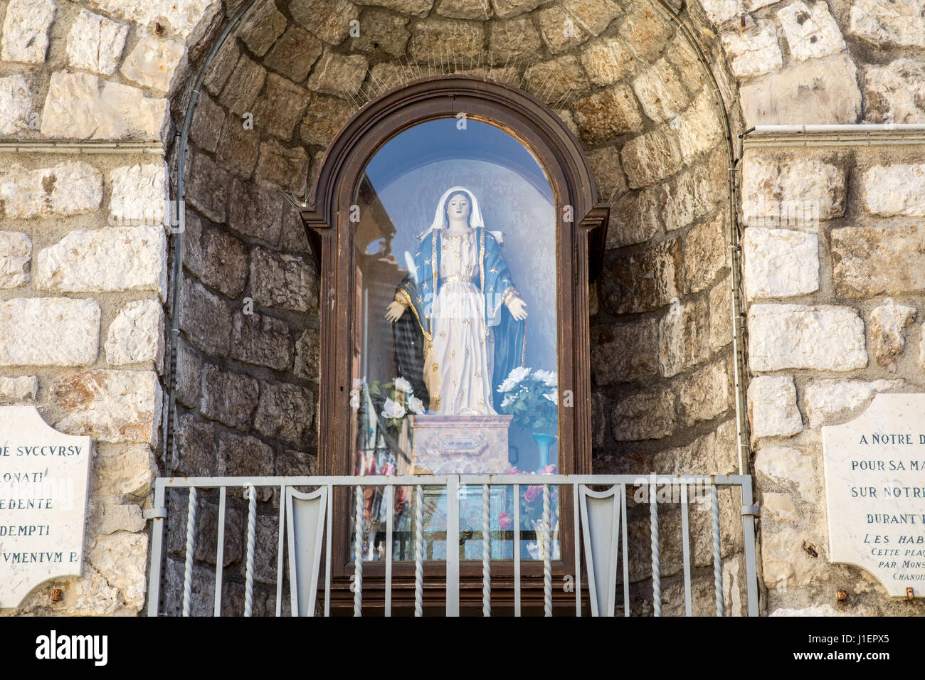 Statue Of The Virgin Mary Nice Cote D'Azure France Stock Photo - Alamy
