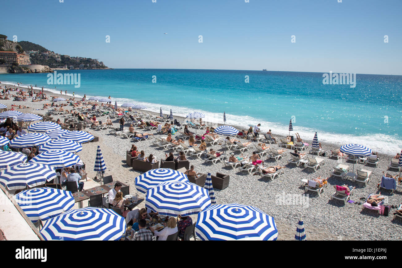 The Main Beach Nice France Stock Photo - Alamy