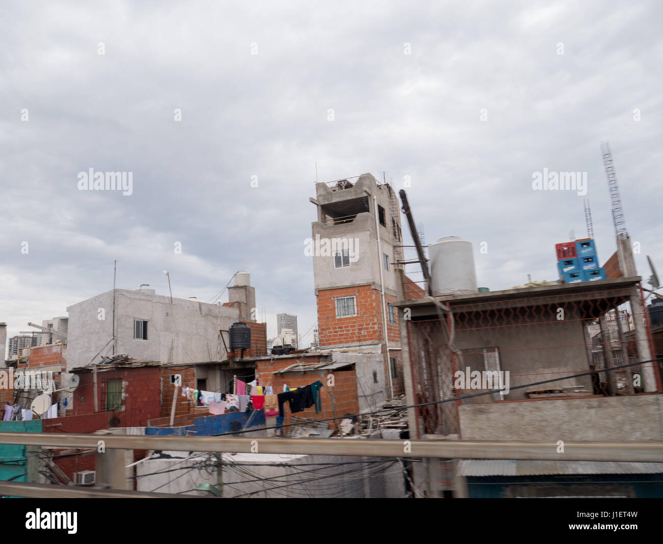 BUENOS AIRES - DECEMBER 01: View of slums of Buenos Aires called Villa ...