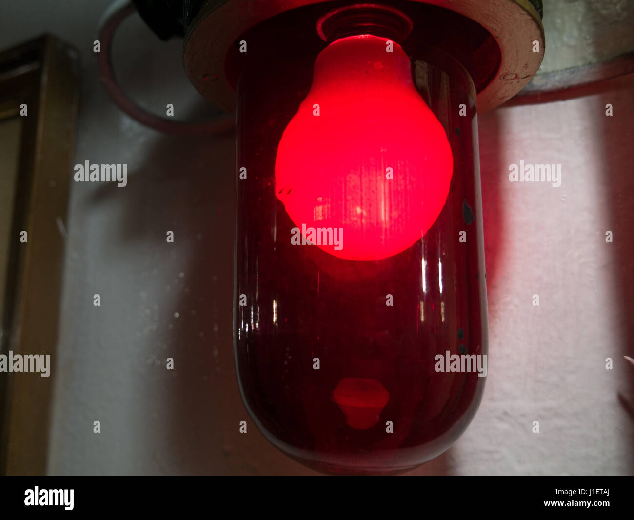 Old red lantern light on a ship Stock Photo - Alamy