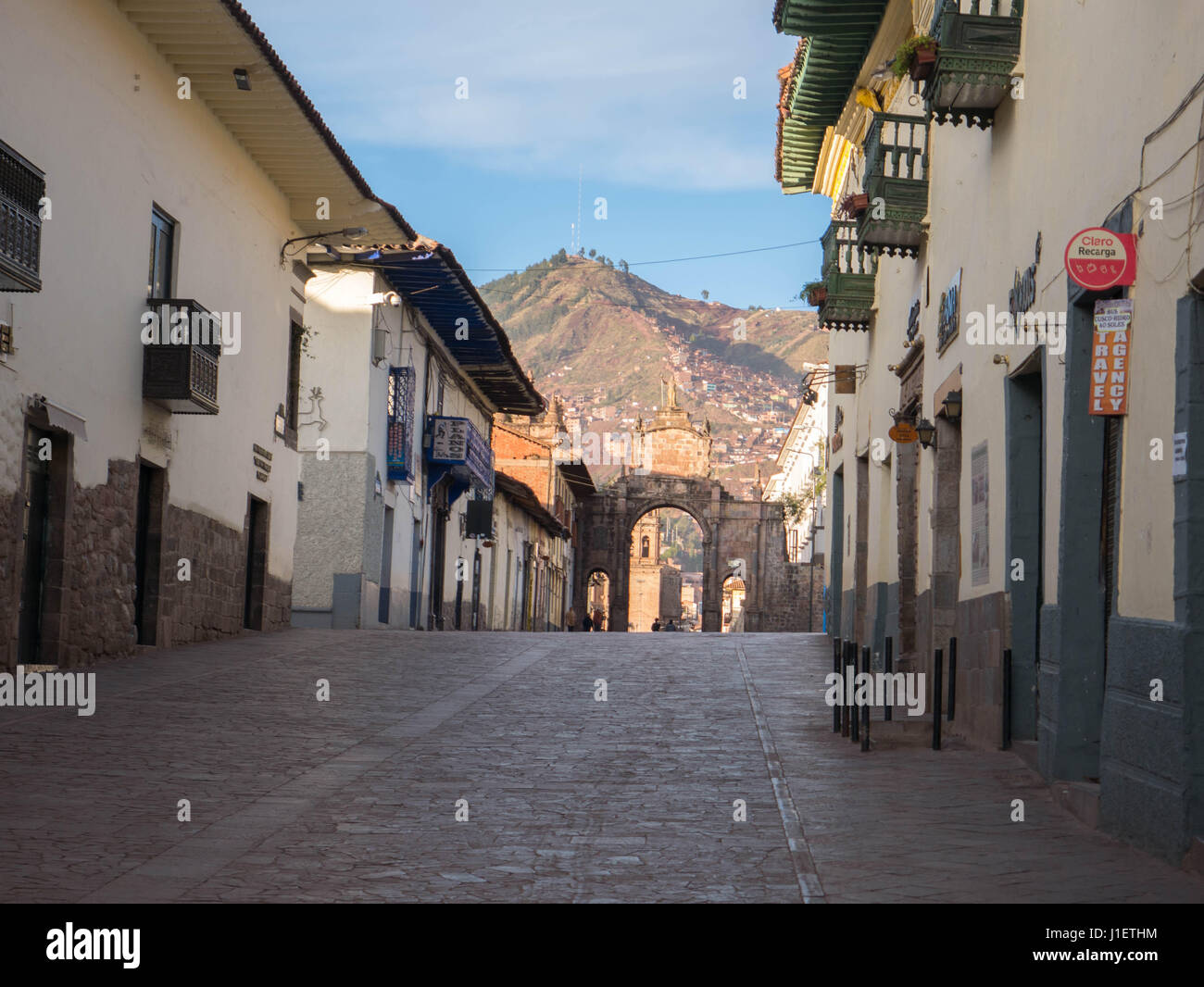 Street in Cusco, Peru Stock Photo - Alamy