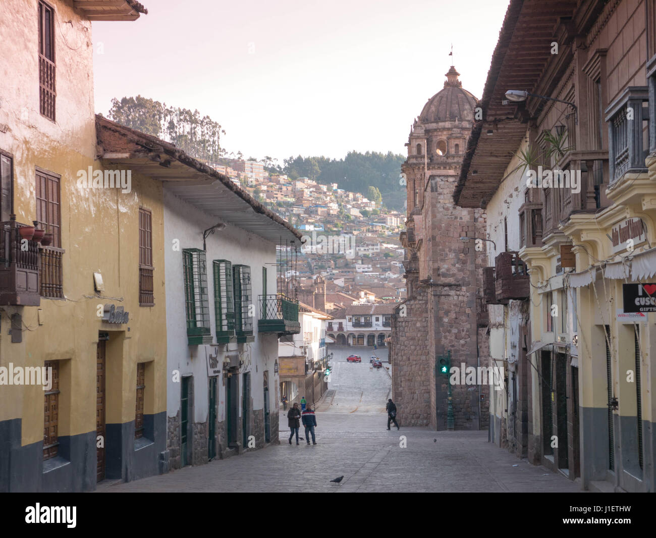 Street in Cusco, Peru Stock Photo - Alamy