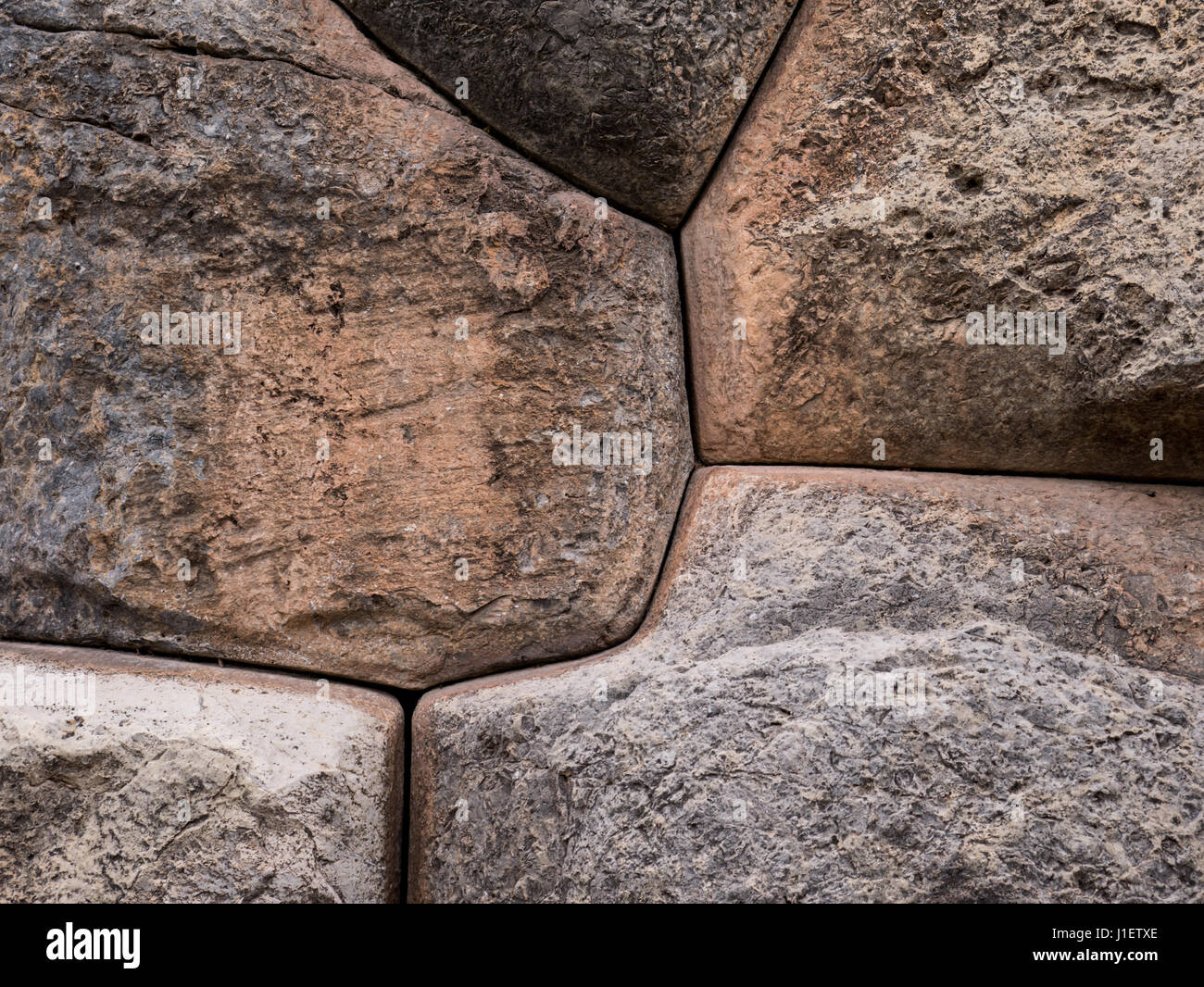 Detail of an ancient Inca wall in Sacsayhuaman, near Cusco, in Peru ...
