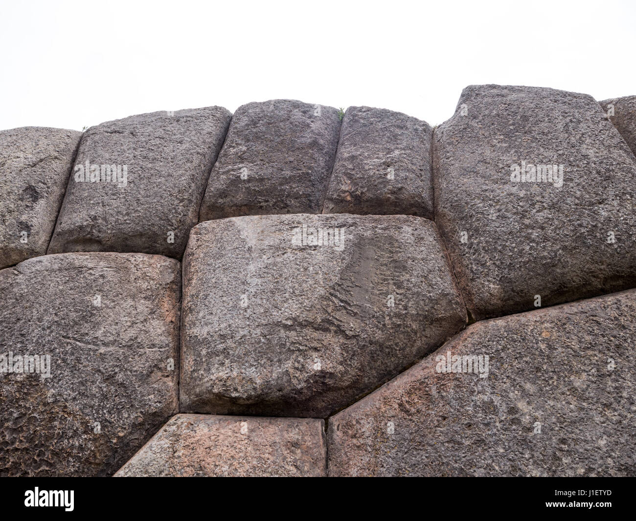 Detail of an ancient Inca wall in Sacsayhuaman, near Cusco, in Peru ...