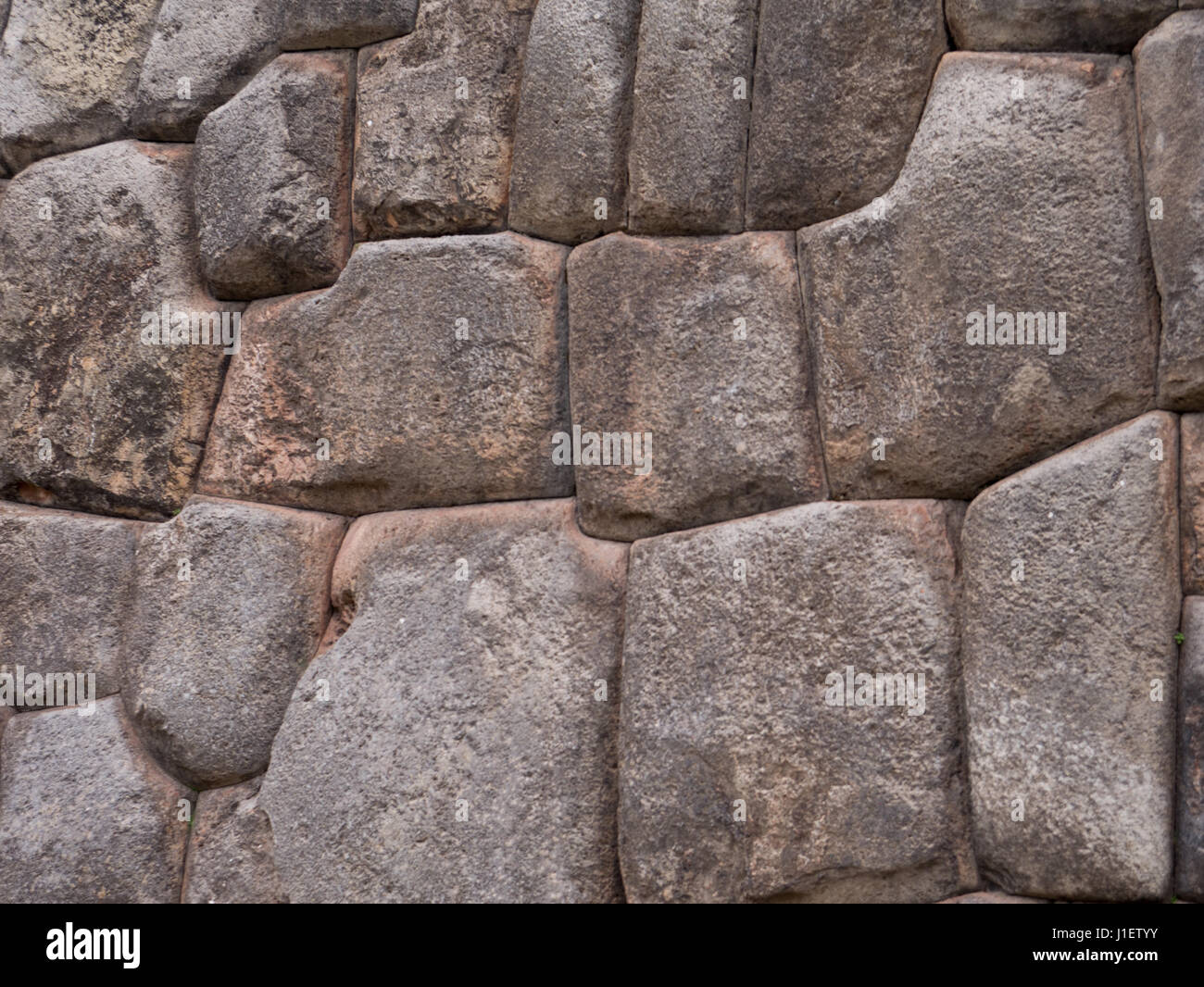 Detail of an ancient Inca wall in Sacsayhuaman, near Cusco, in Peru ...