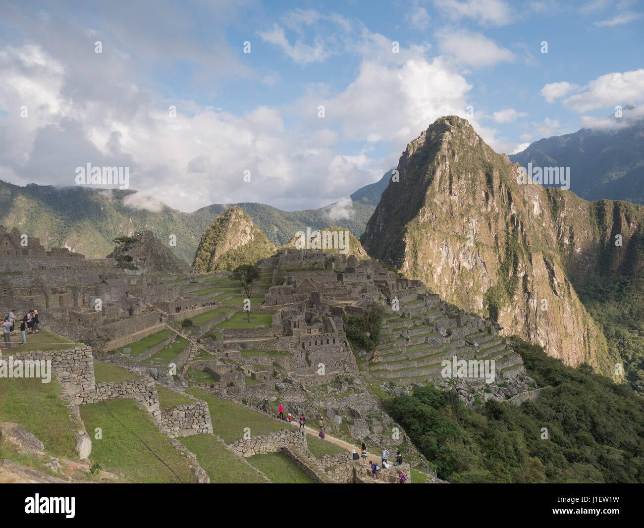 Machu Picchu, the ancient Inca city in the Andes, Cusco, Peru Stock ...