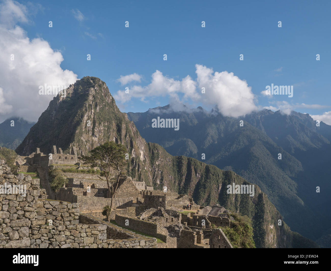 Machu Picchu, the ancient Inca city in the Andes, Cusco, Peru Stock ...