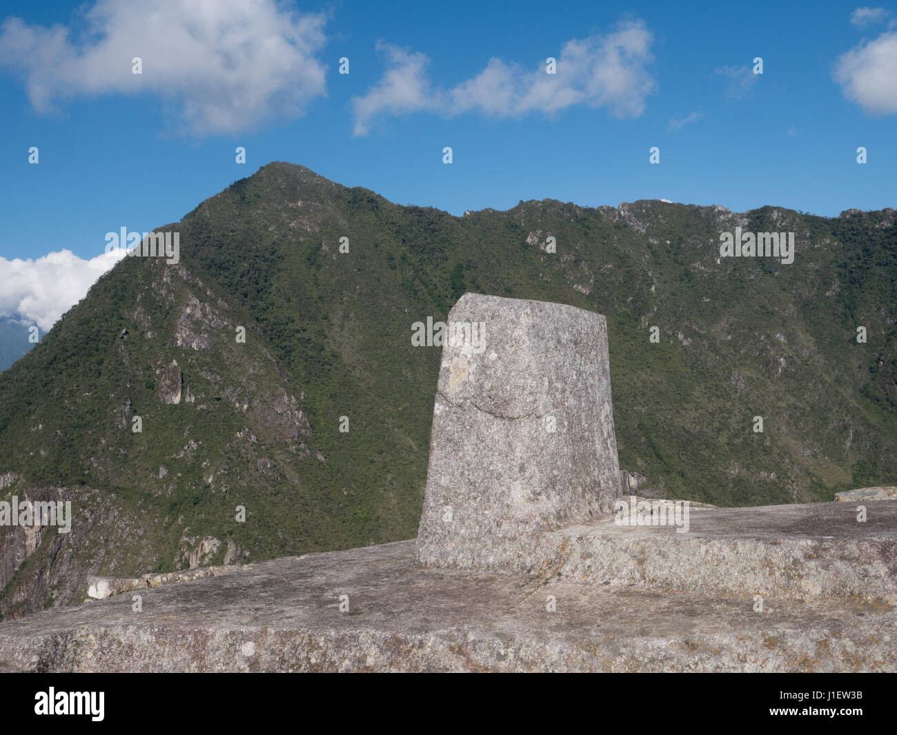 The Machu Picchu, solar clock named Intihuatana Stock Photo - Alamy