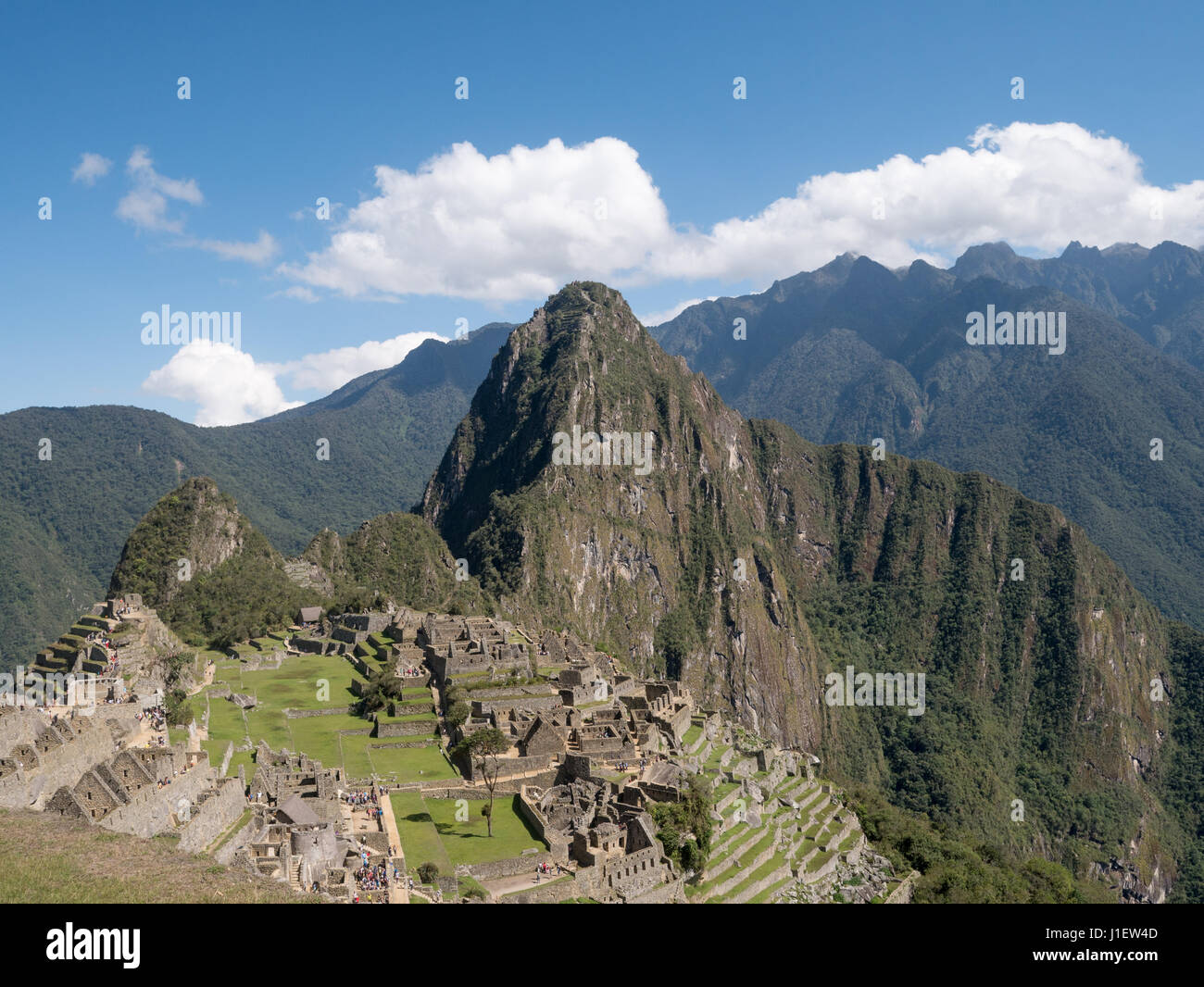 Machu Picchu, the ancient Inca city in the Andes, Cusco, Peru Stock ...