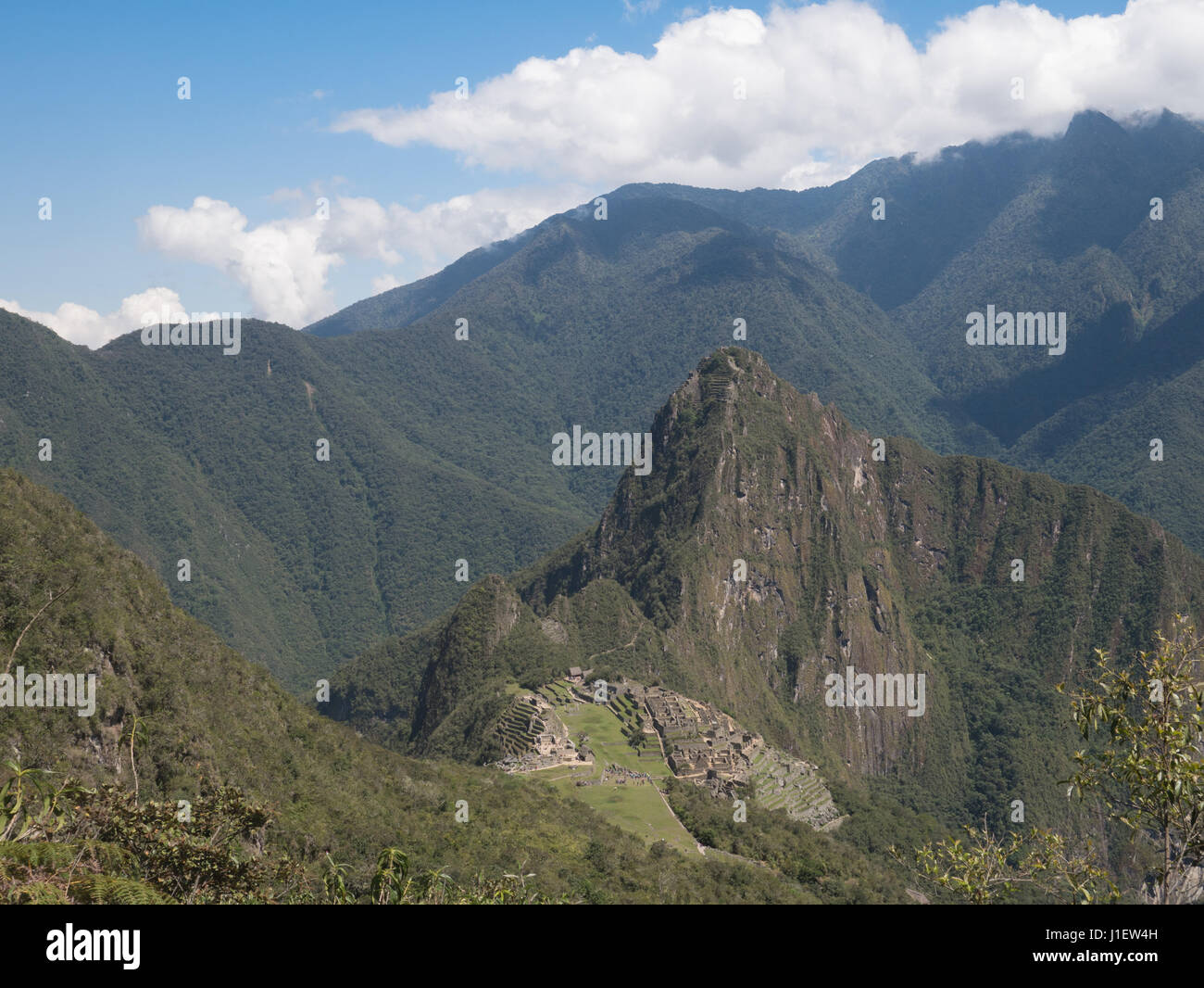 Machu Picchu view from Machu Picchu mountain, the ancient Inca city in ...