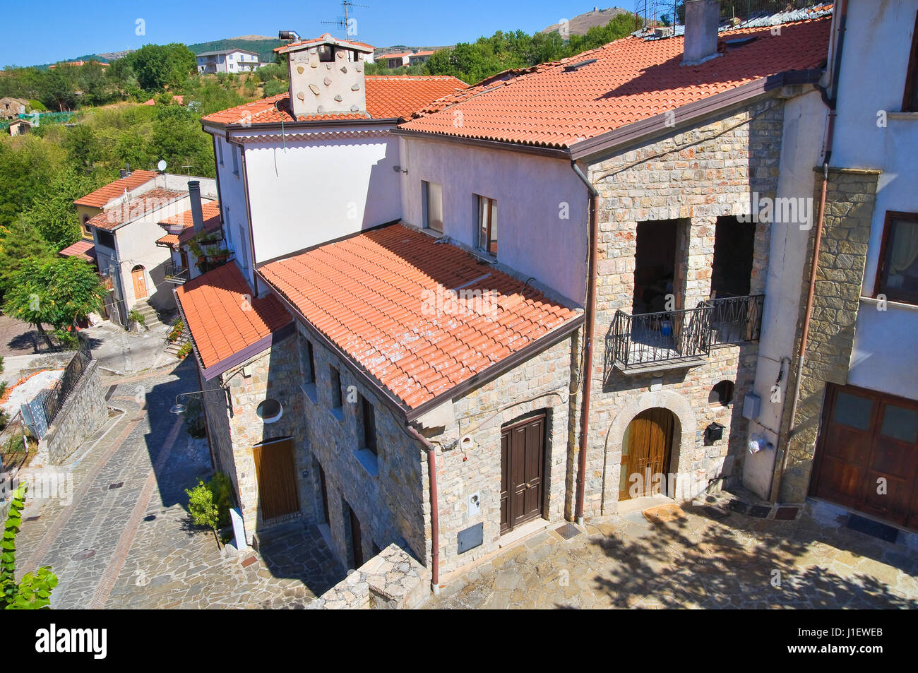 View of Satriano di Lucania. Italy Stock Photo - Alamy