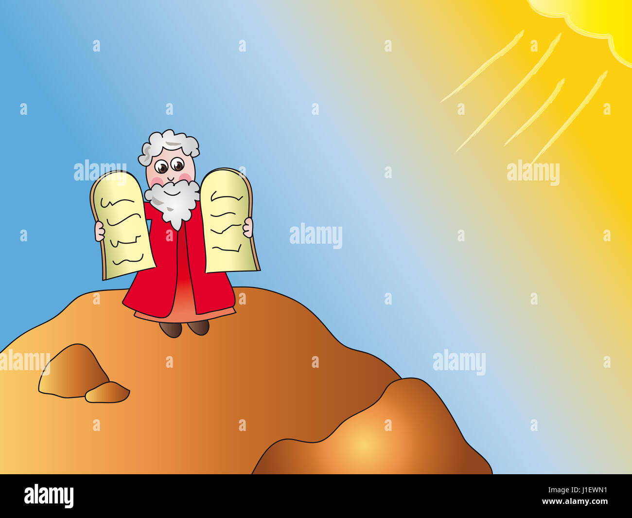 moses and ten commandments Stock Photo - Alamy