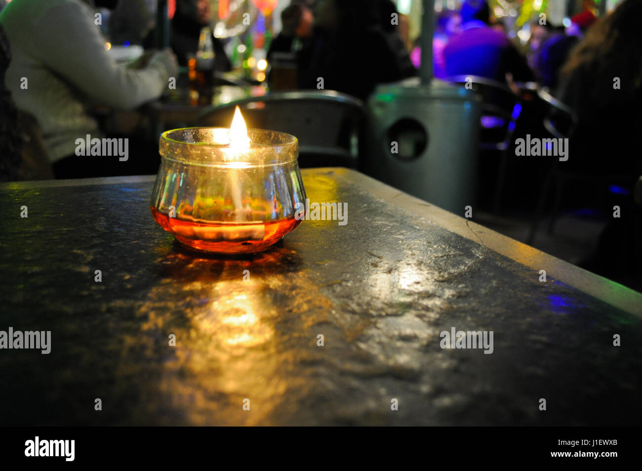 candle on the table Stock Photo - Alamy