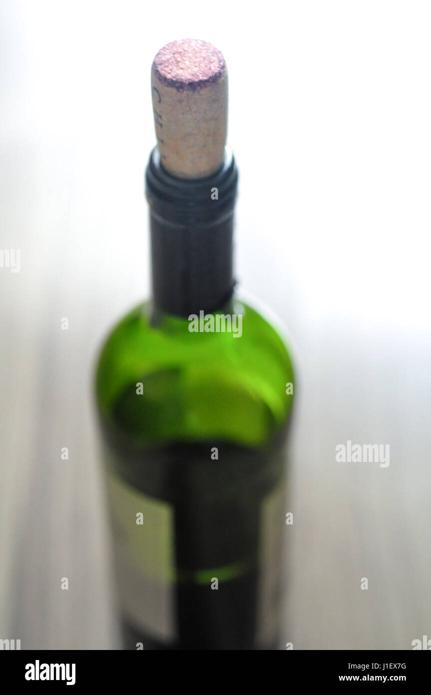 A green wine bottle Stock Photo - Alamy