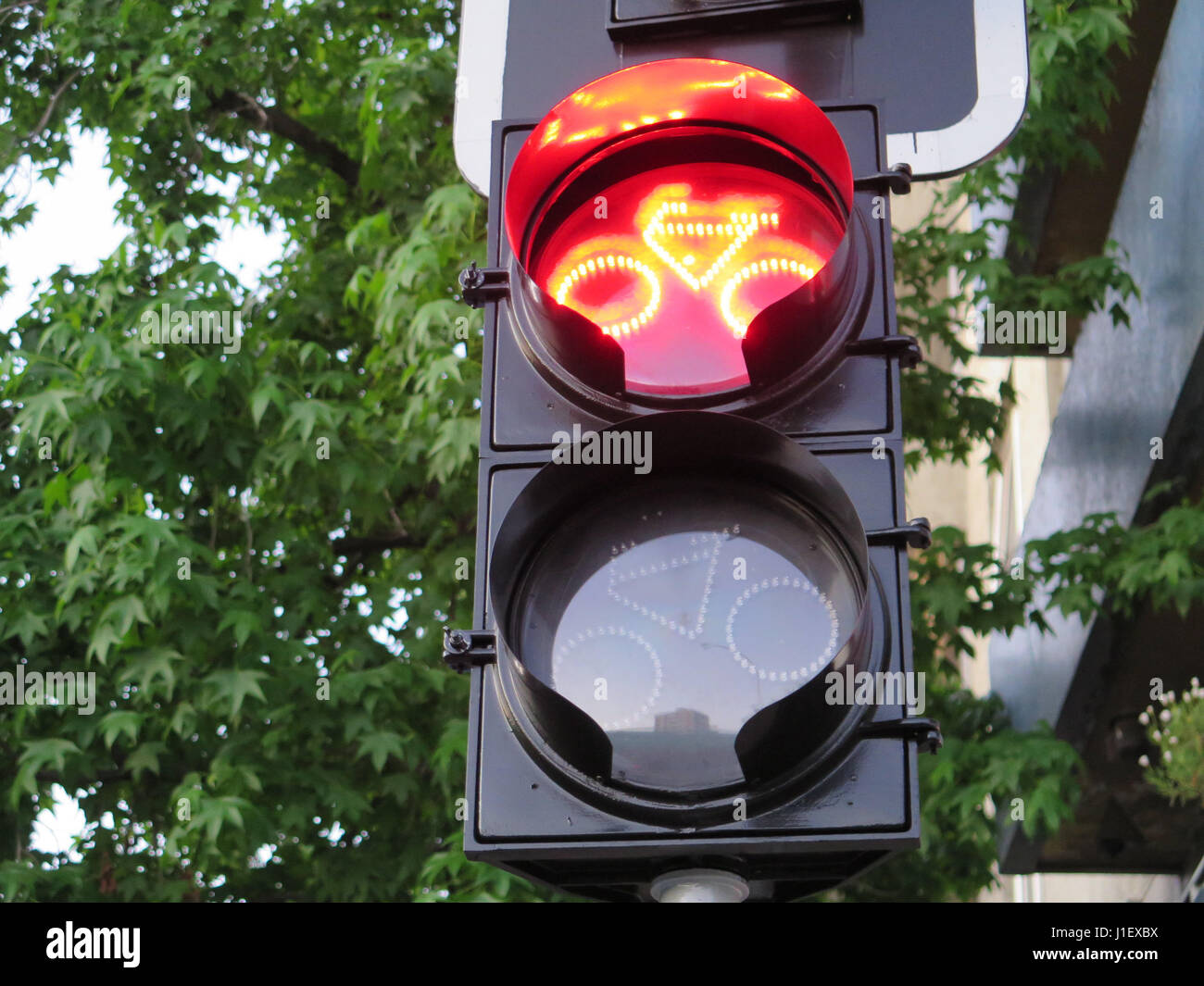 traffic light for bikes - close up Stock Photo - Alamy