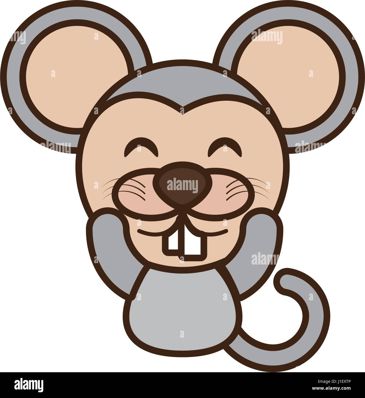 cute mouse face kawaii style Stock Vector Image & Art - Alamy