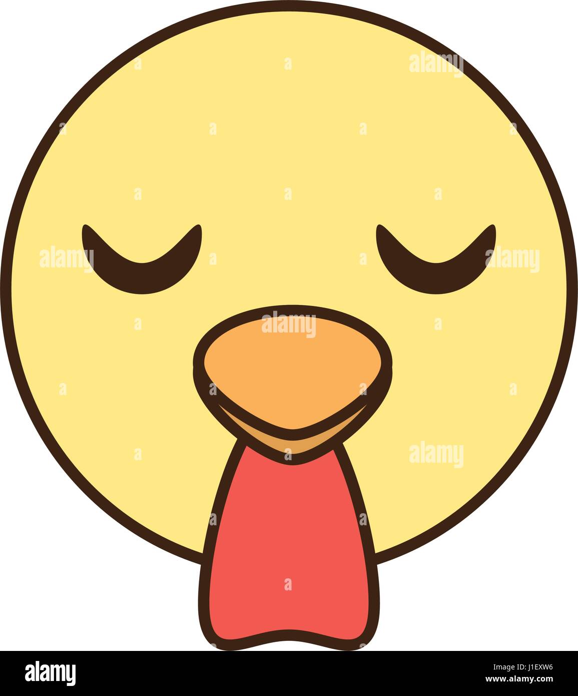 cute chicken face kawaii style Stock Vector Image & Art - Alamy