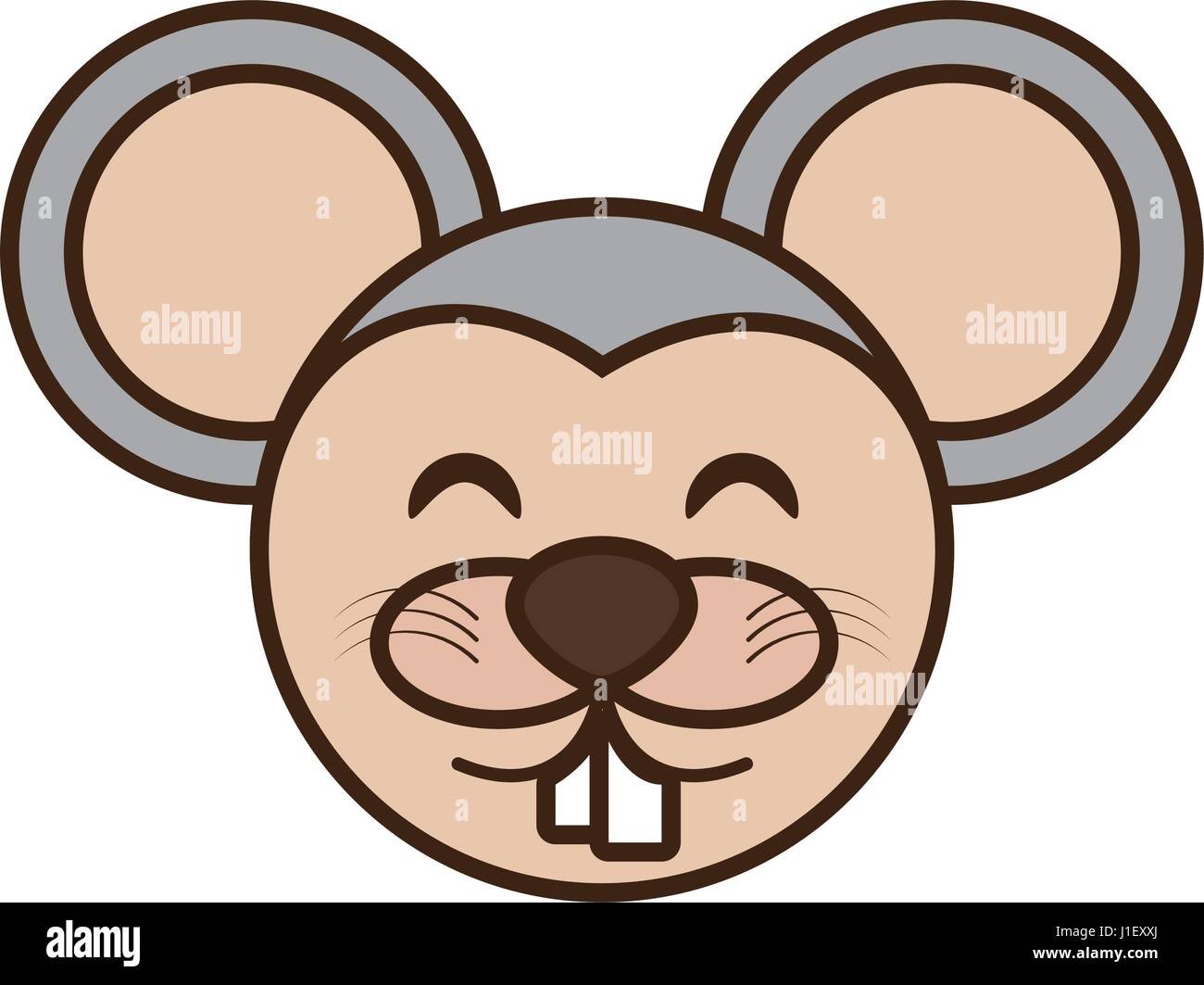 cute mouse face kawaii style Stock Vector Image & Art - Alamy