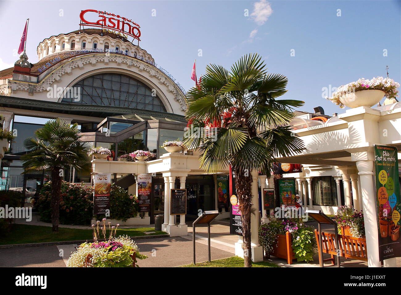 General views of Evian-les-Bains, French thermal city of the Alps Stock ...