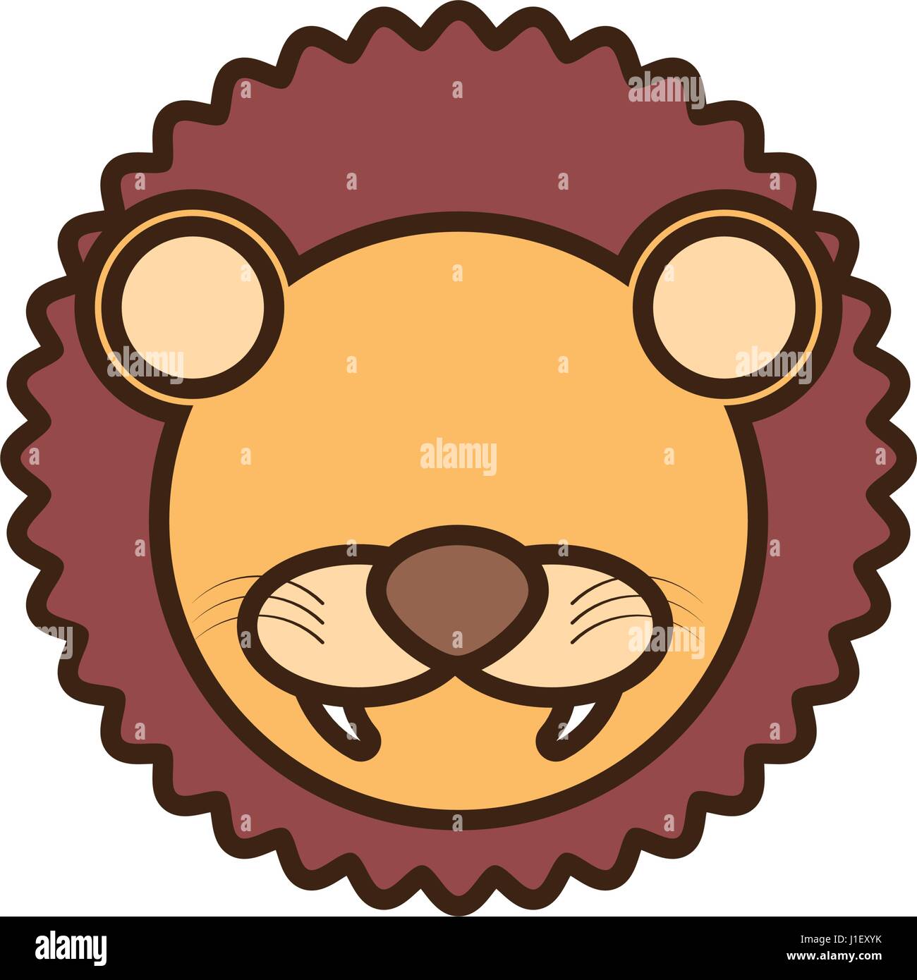 face lion cartoon animal Stock Vector Image & Art - Alamy