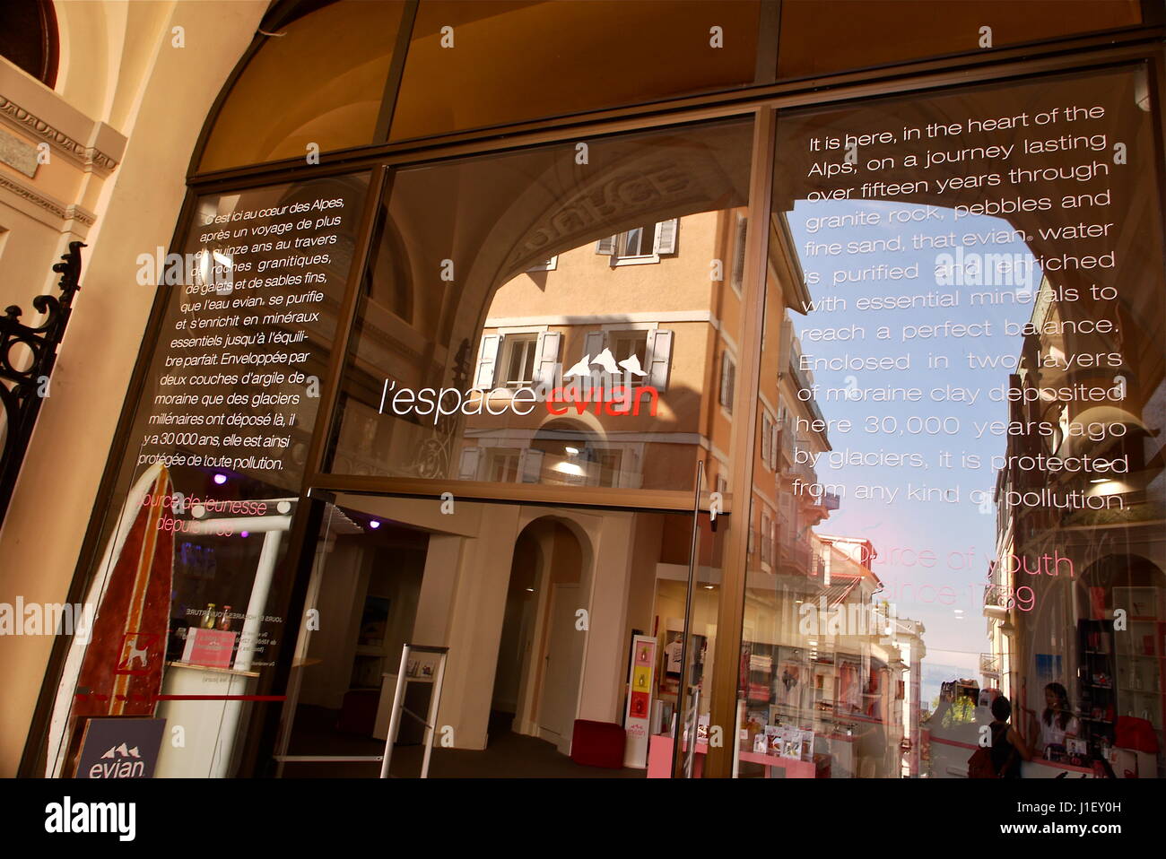 General views of Evian-les-Bains, French thermal city of the Alps Stock ...