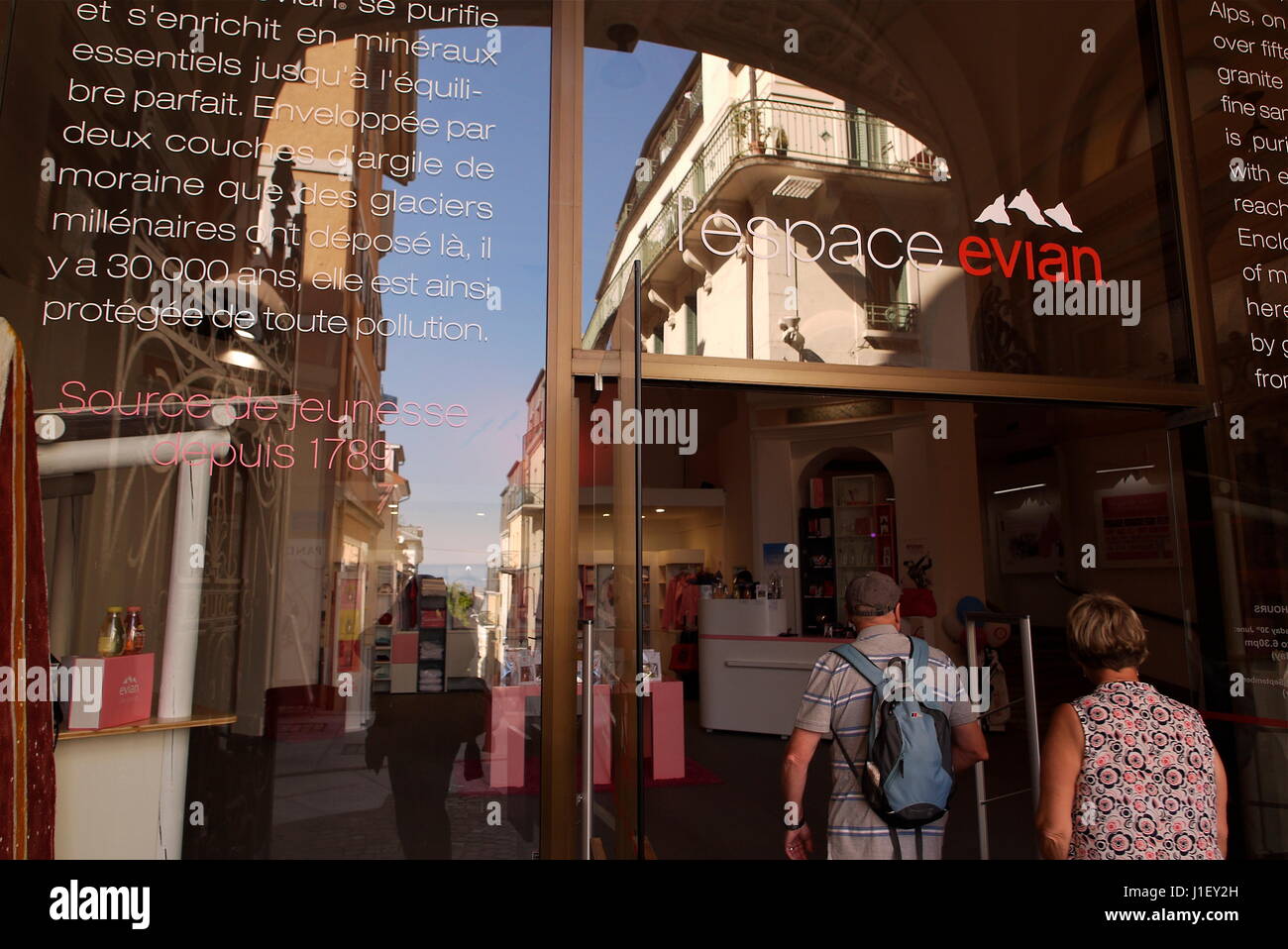 General views of Evian-les-Bains, French thermal city of the Alps Stock ...