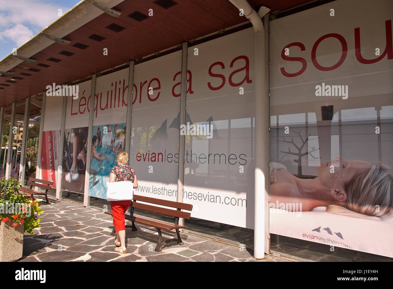 General views of Evian-les-Bains, French thermal city of the Alps Stock ...